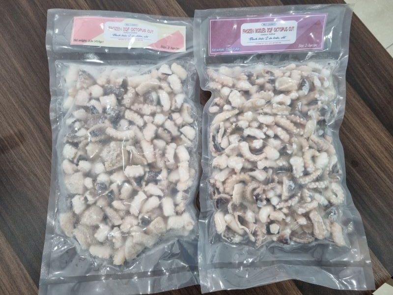 Frozen Boiled Octopus Cut, Double Skin Iwadako Octopus, Baseafood